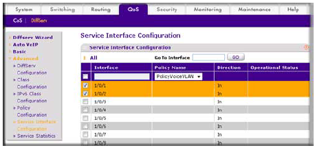 How do I configure voice VLAN and prioritize voice traffic using the web interface on my managed ...